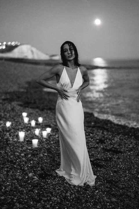 Bridal Editorial by Moonlight: Capturing Blue Hour Magic on Brighton ...