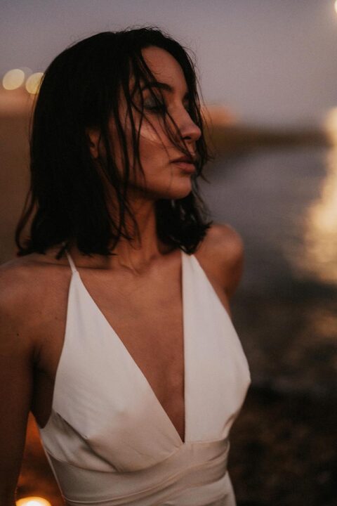 Bridal Editorial by Moonlight: Capturing Blue Hour Magic on Brighton Beach | Lisa Devlin Photography